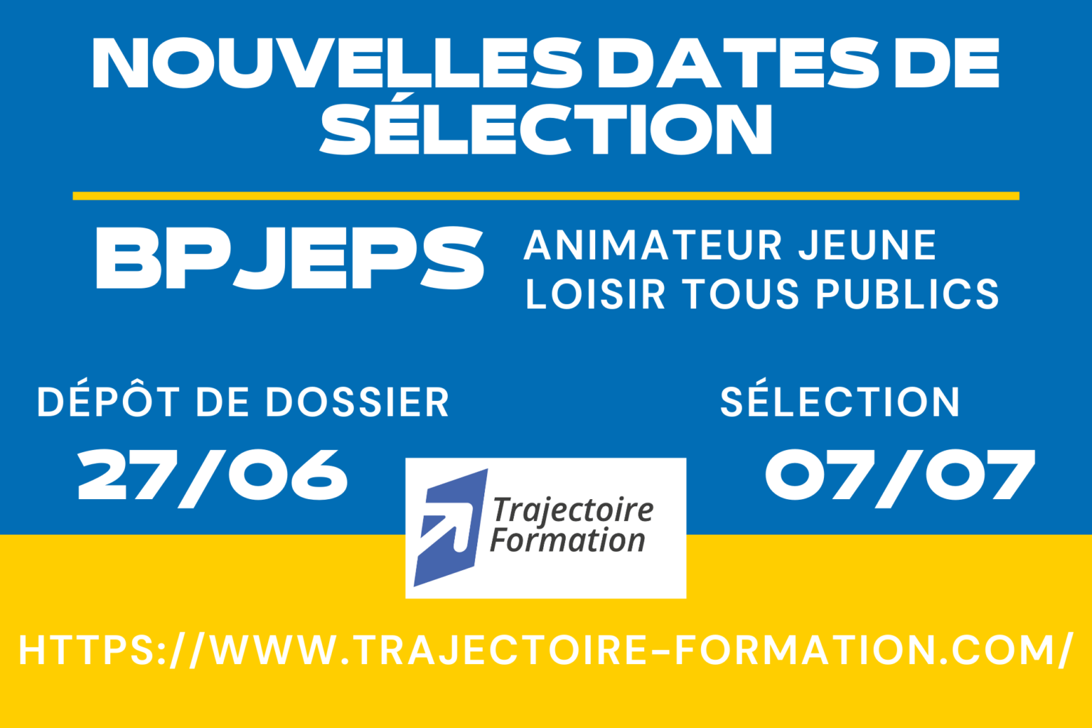 TRAJECTOIRE FORMATION : se former aux métiers de l'animation.